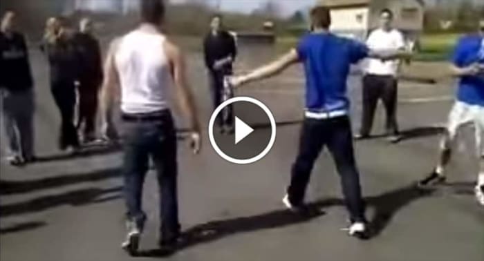 Guy Begs For Rules In Parking Lot Brawl Mma Underground