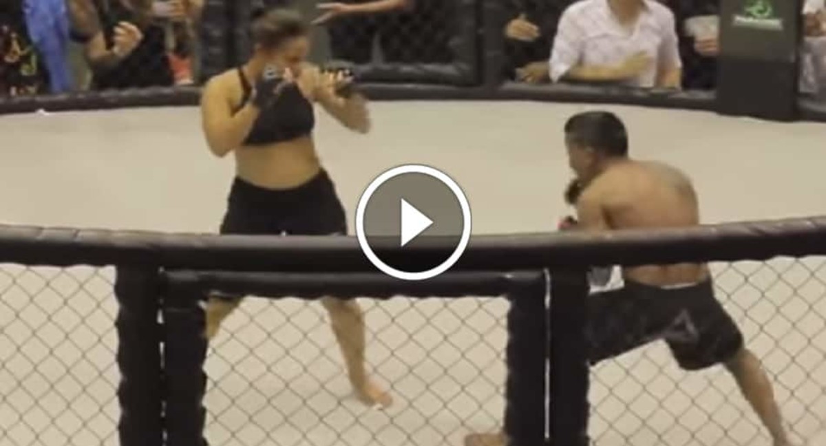 Female Fights Male Opponent In Mma Does Not Go As Expected Mma